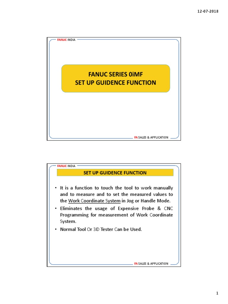 Fanuc-Setup Guidance Function Procedure | PDF | Diameter