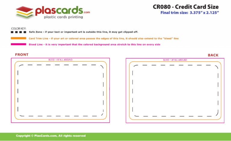 Reg CR80 Credit Card Size | PDF