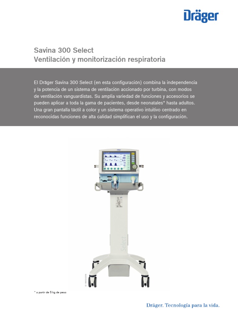 Savina 300 Select Pi 9103803 Es Es | PDF | Sistema respiratorio