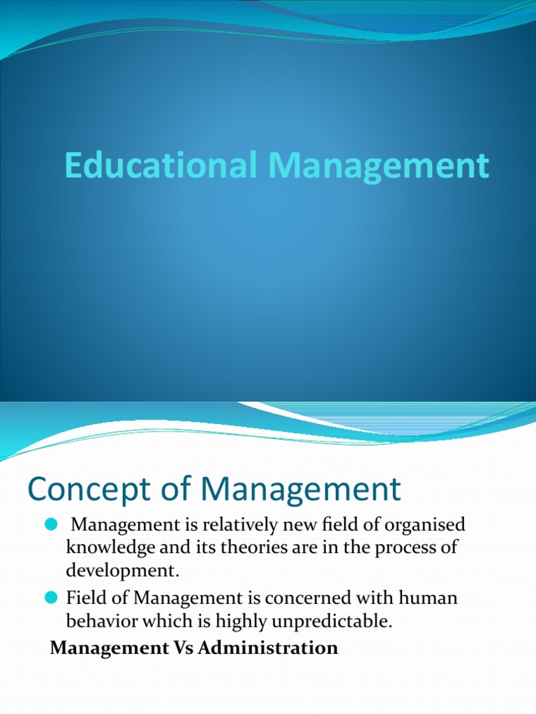 Educational Management | PDF | Human Resources | Cognition