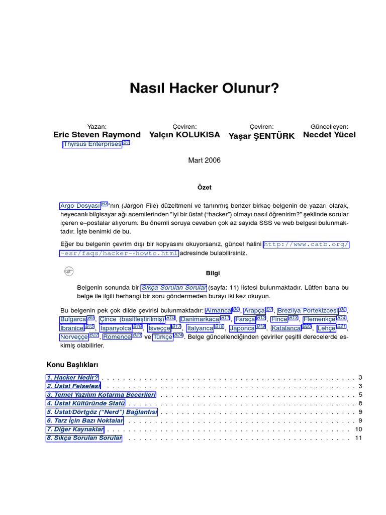 Nasil Hacker Olunur | PDF