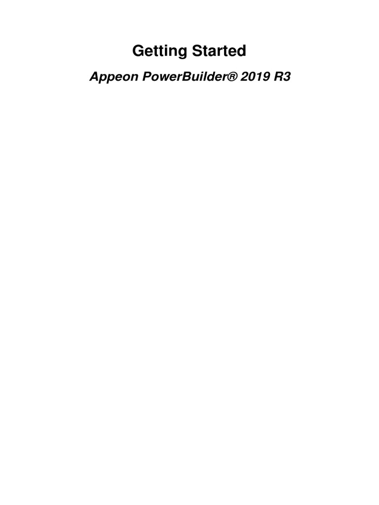 Getting Started v2019r3 | PDF | Databases | Window (Computing)