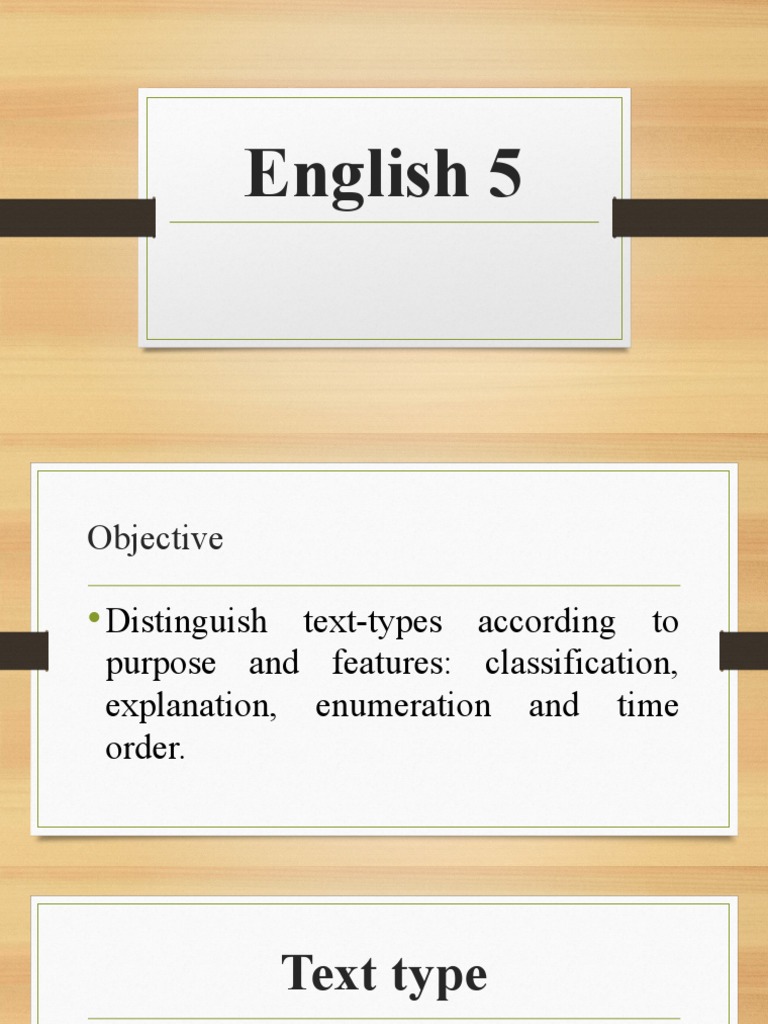 Classification and Explanation Text Type | PDF