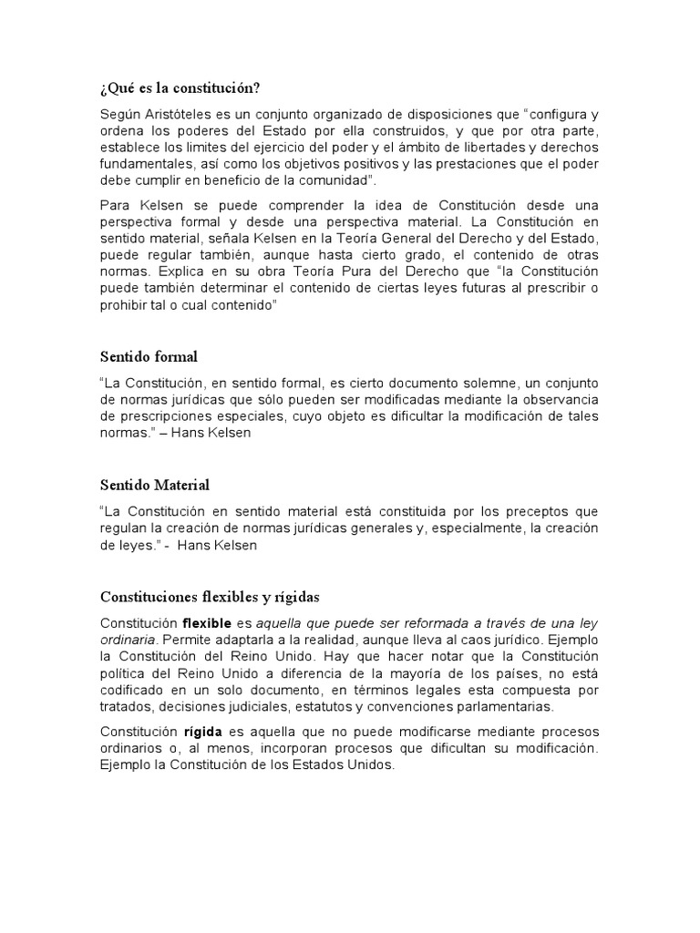 Constitución: Definición y Tipos | PDF | Política