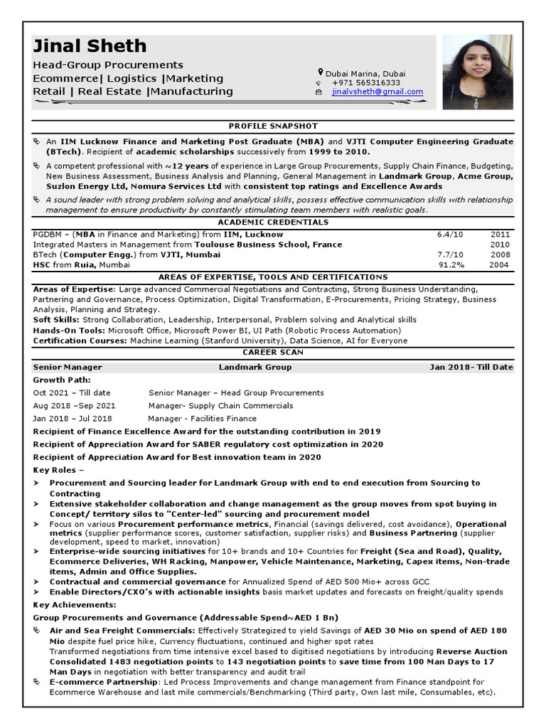 Jinal Sheth: Head-Group Procurements Ecommerce - Logistics - Marketing ...