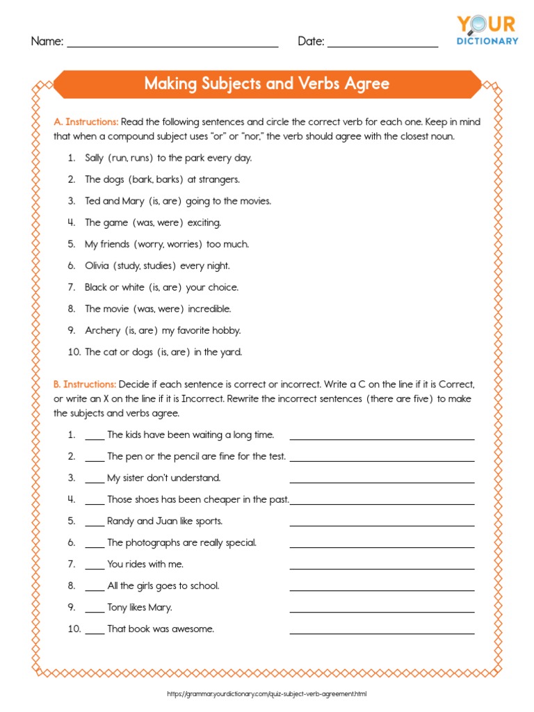 Making Subjects Verbs Agree | PDF | Verb | Language Arts & Discipline