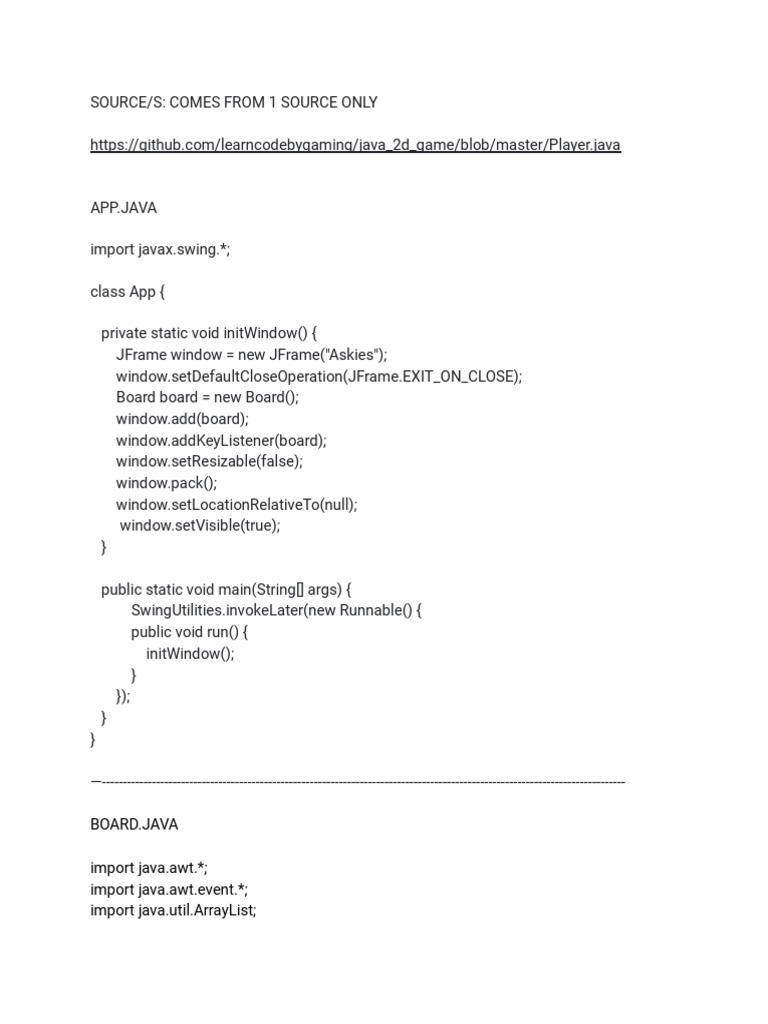 Board - Java Import Java - Awt. Import Java - Awt.Event. Import Java ...