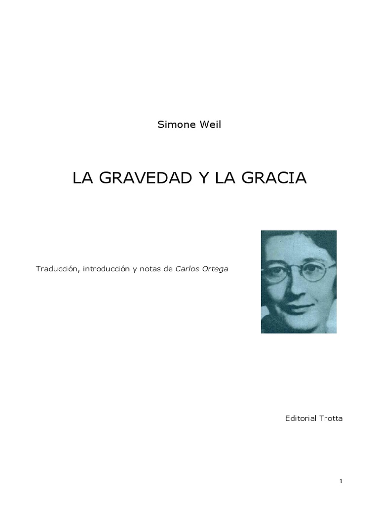 Simone Wei La Gravedad y La Gracia Simone Weil | PDF | Iglesia Católica ...