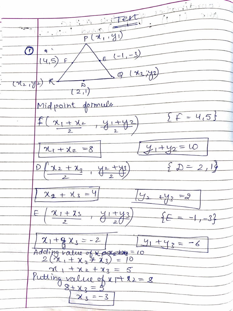 Equation of Straight Line Questions Practice | PDF