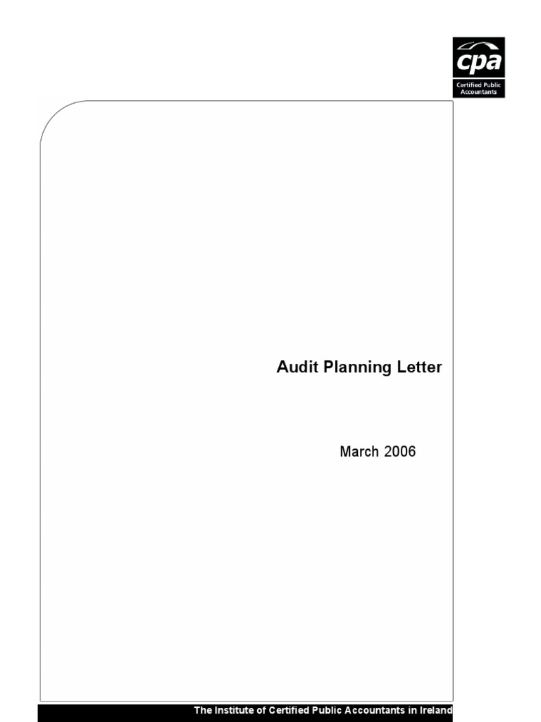 Audit Planning Letter | Download Free PDF | Financial Audit | Financial ...