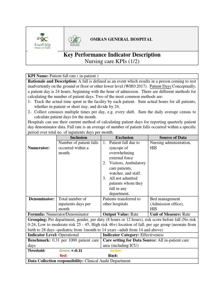 Nursing Care KPIs Overview | PDF | Patient | Hospital
