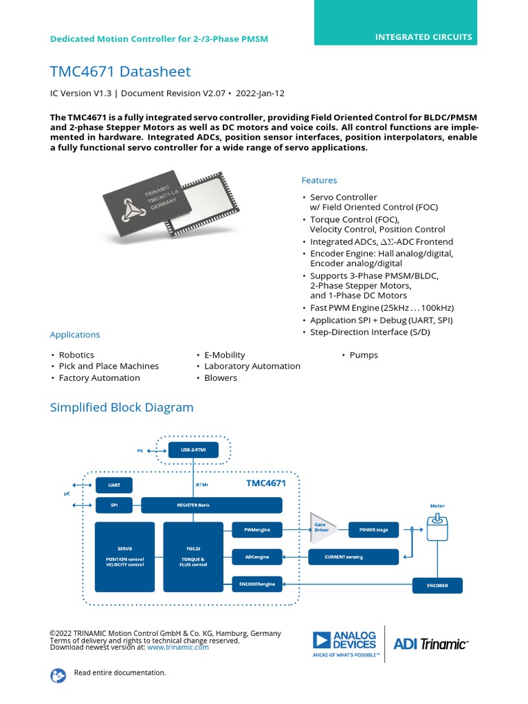 TMC4671-LA Datasheet Rev2.07 | Download Free PDF | Electric Motor ...