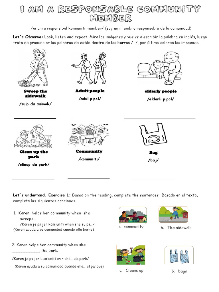 I Am A Responsible Community Member | PDF