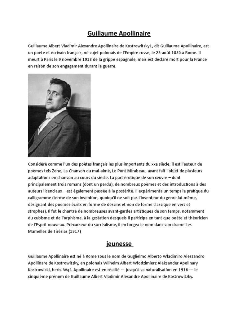 Expose Apollinaire | PDF