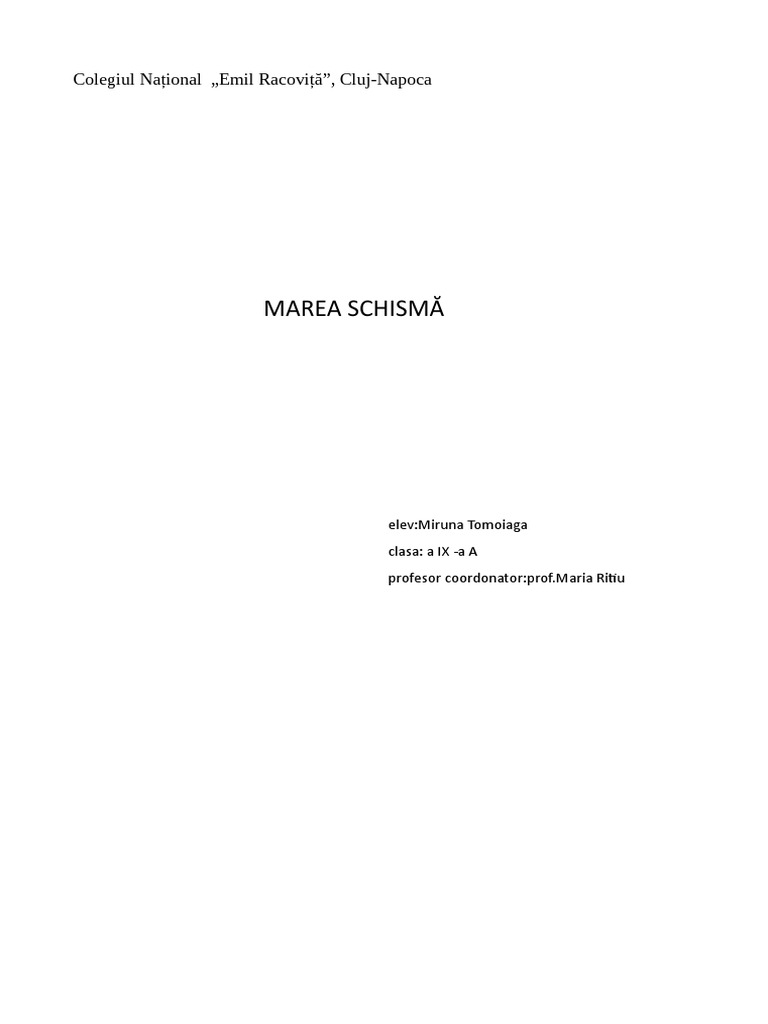Marea Schisma | PDF