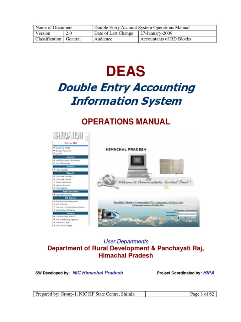 Manual Double Entry Software | PDF | Debits And Credits | Service ...
