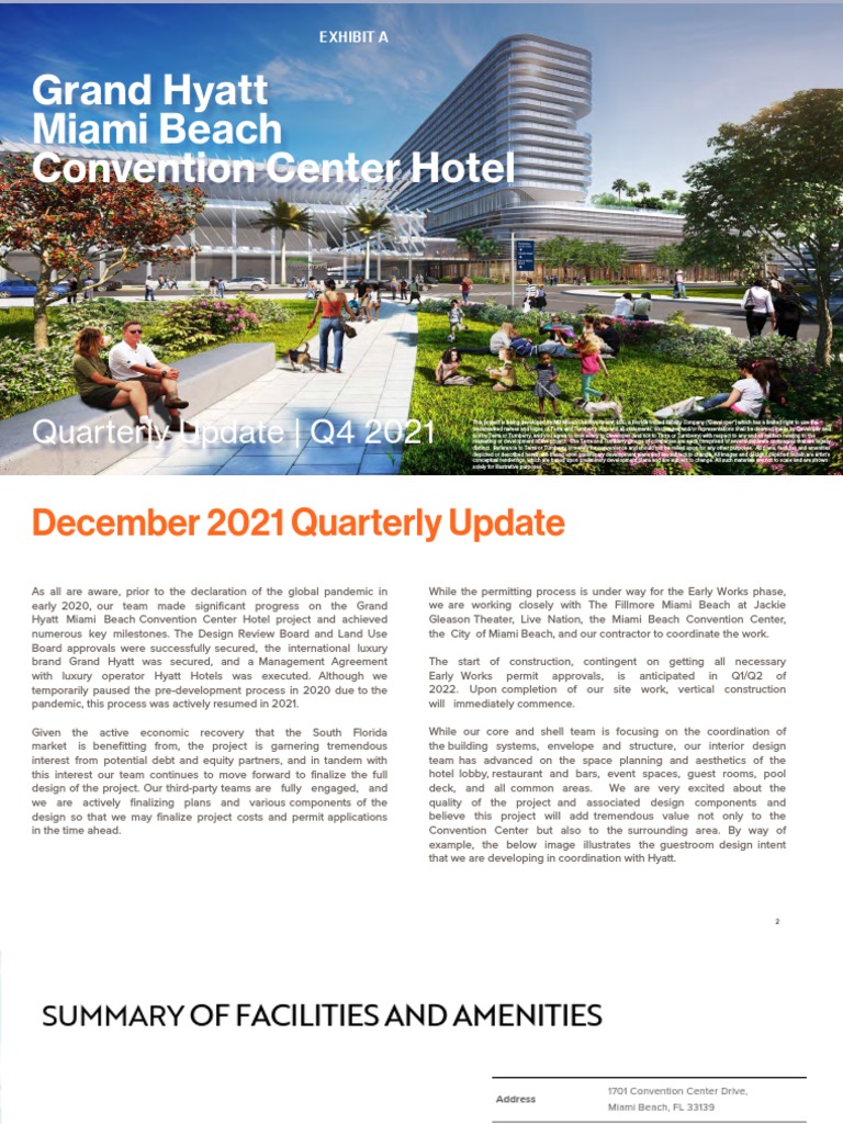 Convention Center Hotel Project Grand Hyatt Miami Beach | PDF | Hotel