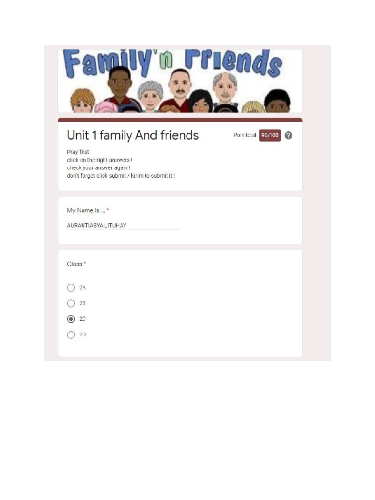 Unit 1 Family and Friends | PDF