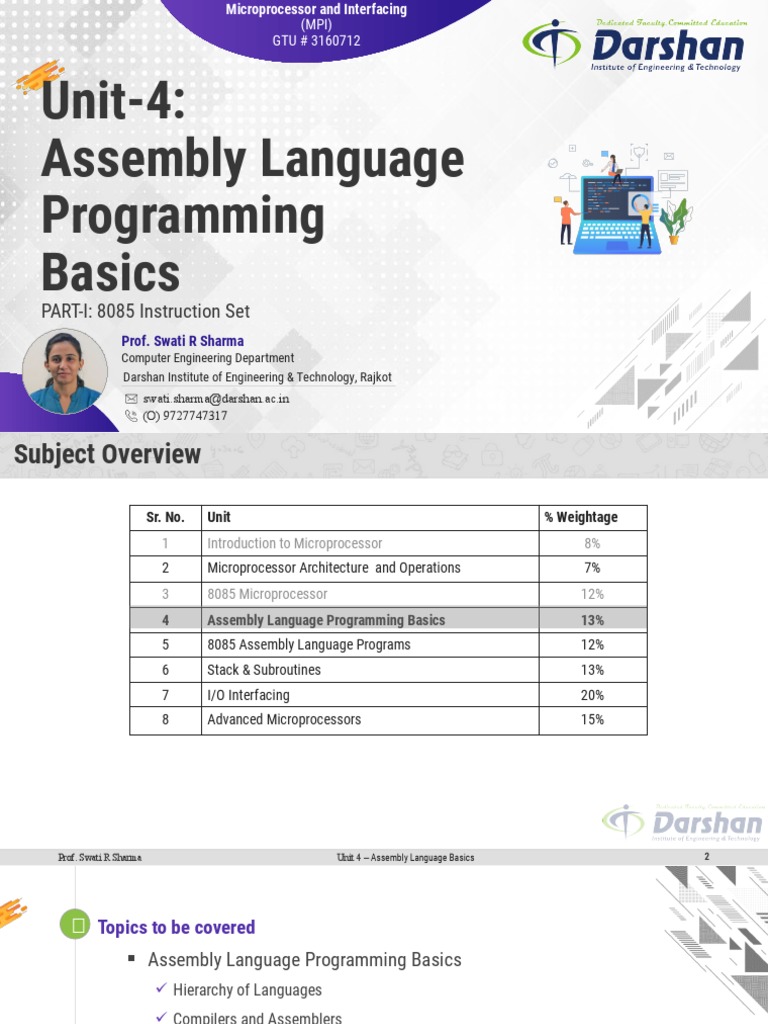 MPI GTU Study Material Presentations Unit-4 17032021071018AM | PDF | Assembly Language ...