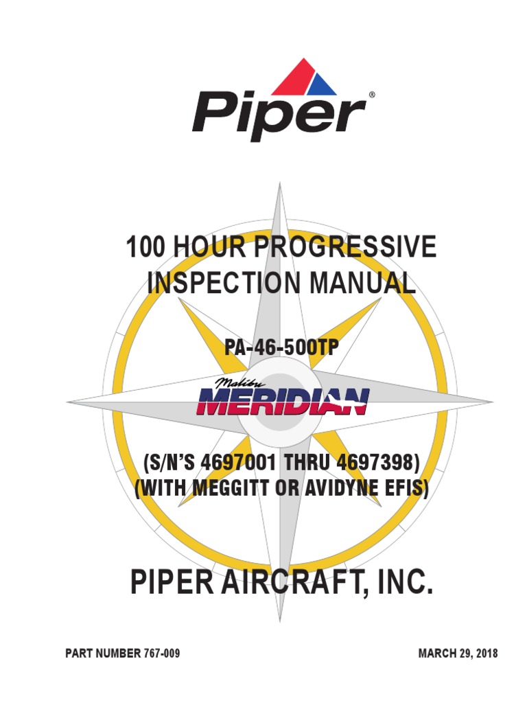 100 Hour Progressive Inspection Manual (767-009) | PDF | Federal ...