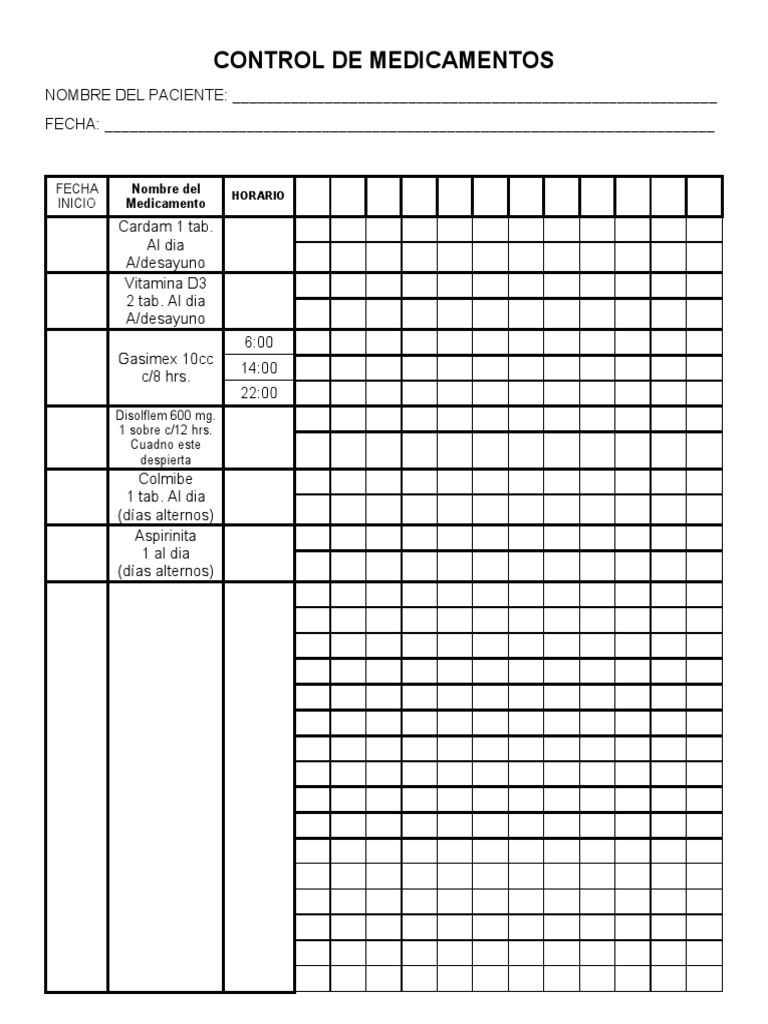 Control de Medicamentos 2 | PDF
