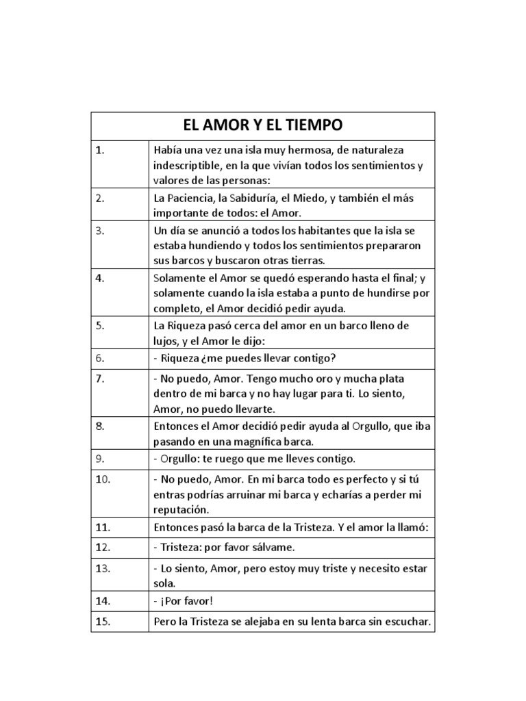El Amor y El Tiempo | PDF | Amor