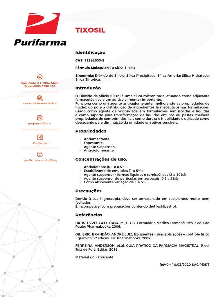 TIXOSIL | PDF | Química | Ciências Físicas