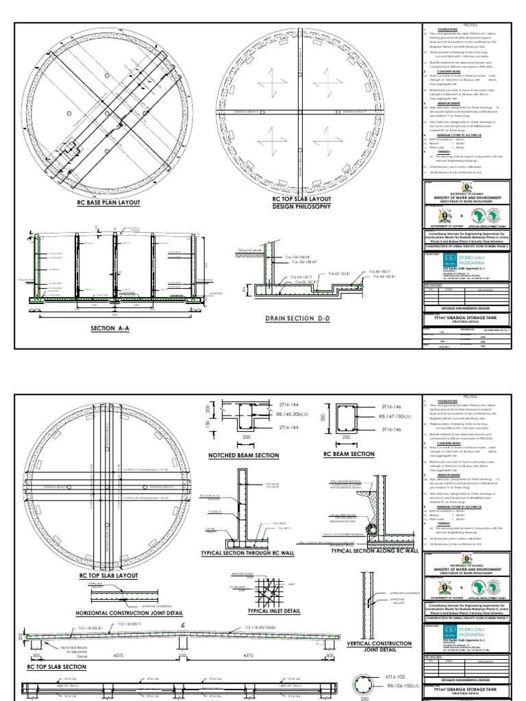Concrete Storage Tanks Rev 1 Structurals 171102-1 | PDF | Concrete ...