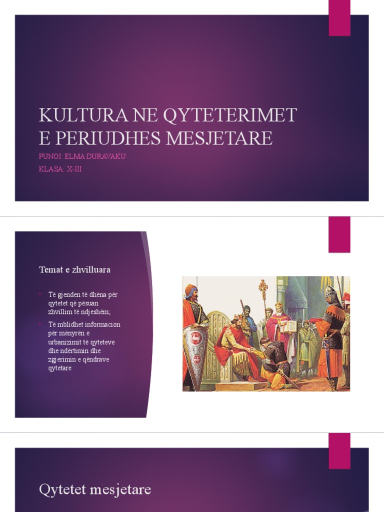 Kultura Ne Qytetrimet Mesjetare | PDF