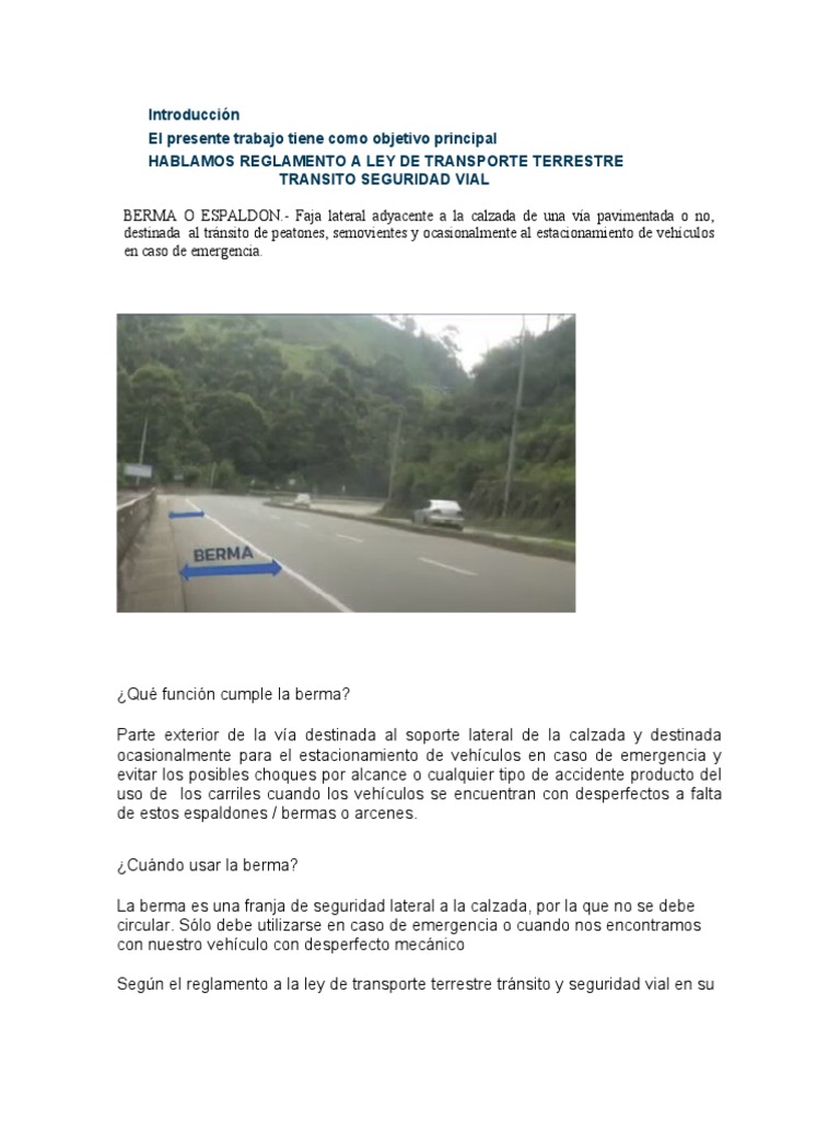 Que Es Arcen | PDF | Seguridad vial | La carretera