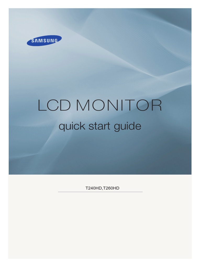 Manual de Monitor Samsung - T240HD - 260HD - Spa | PDF | Televisión ...