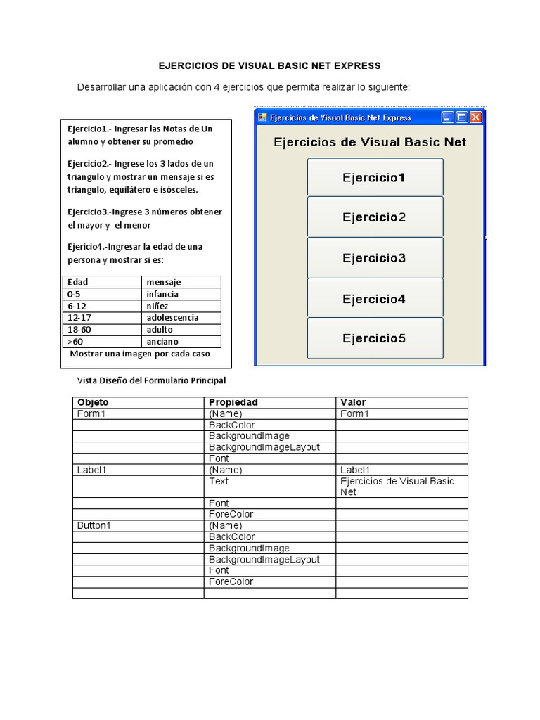 Ejercicios de Visual Basic Net Express-090208 | PDF | Programación de computadoras | Edad de ...