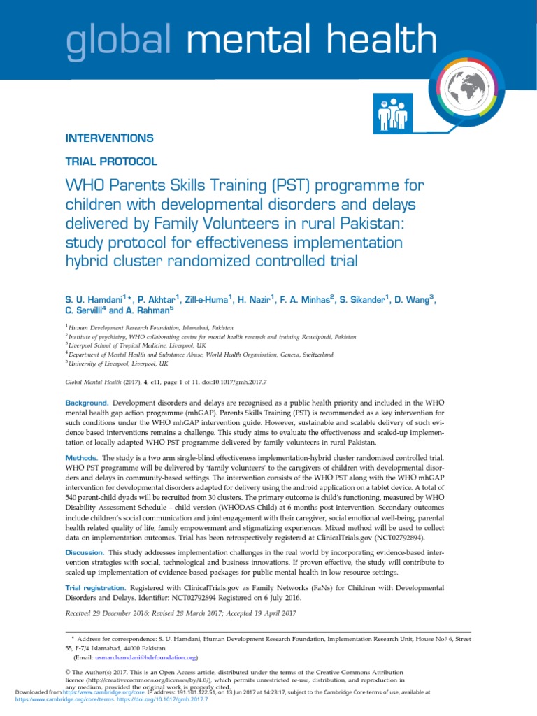 WHO Parents Skills Training PST Programme For Chil | PDF | Mental ...