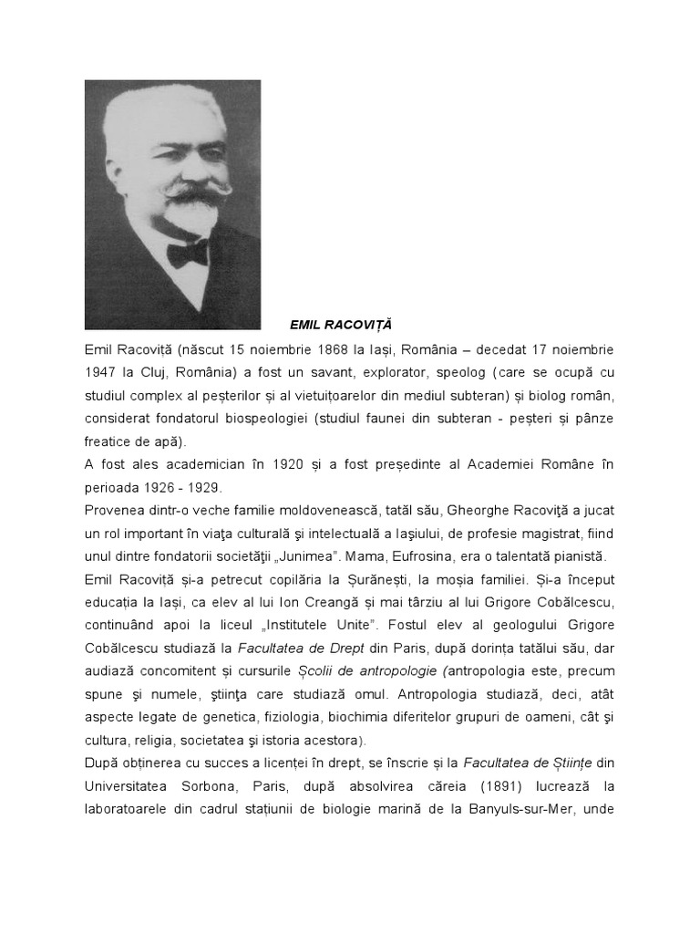 Emil Racovita | PDF