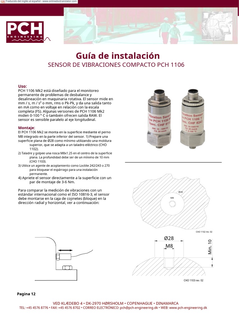 PCH 1106 SENSOR VIBRACION DECANTER - En.es | PDF | Bienes manufacturados