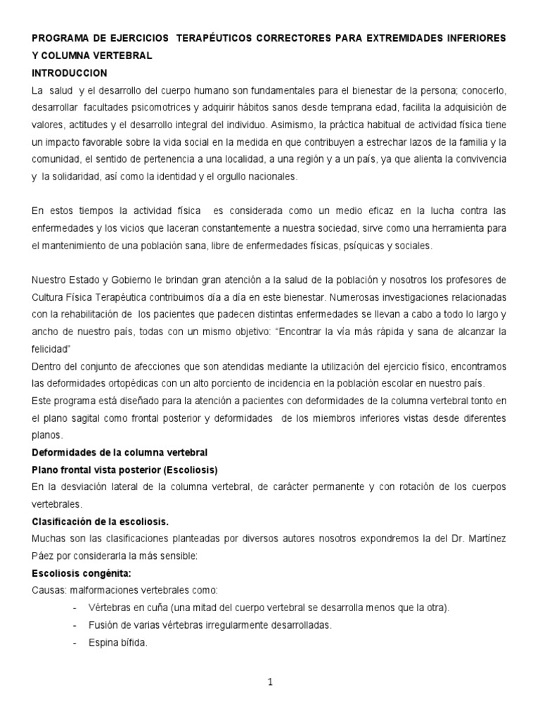 Ejercicios para Caderas y Columna Desviada | PDF | Escoliosis | Rodilla