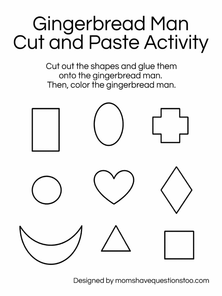 Gingerbread Man Cut and Paste Activity | PDF