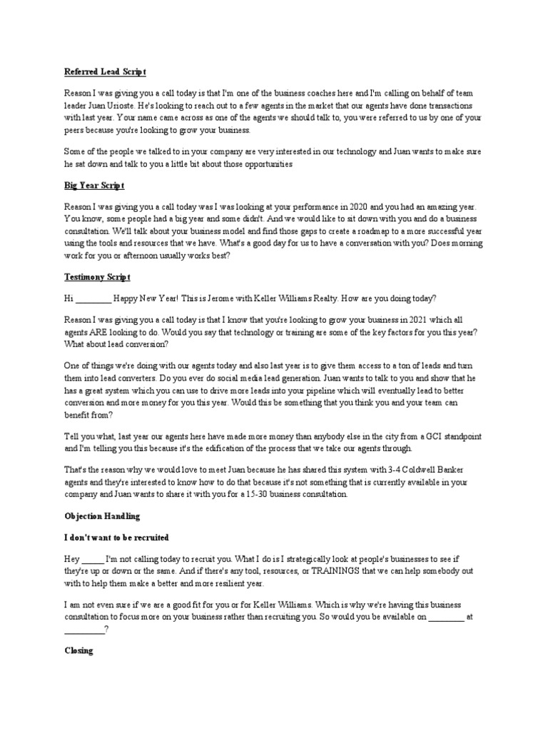 The Assumptive Closer Script - v1 | PDF | Communication