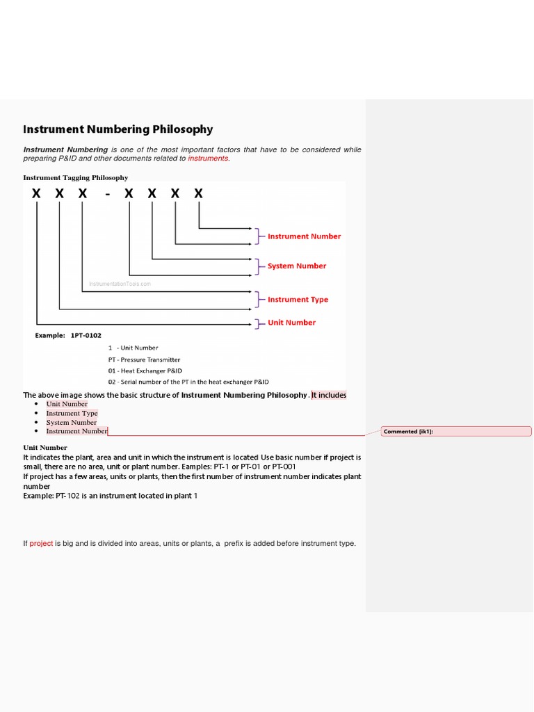 Instrument Numbering Philosophy | PDF | Pressure Measurement | Computing