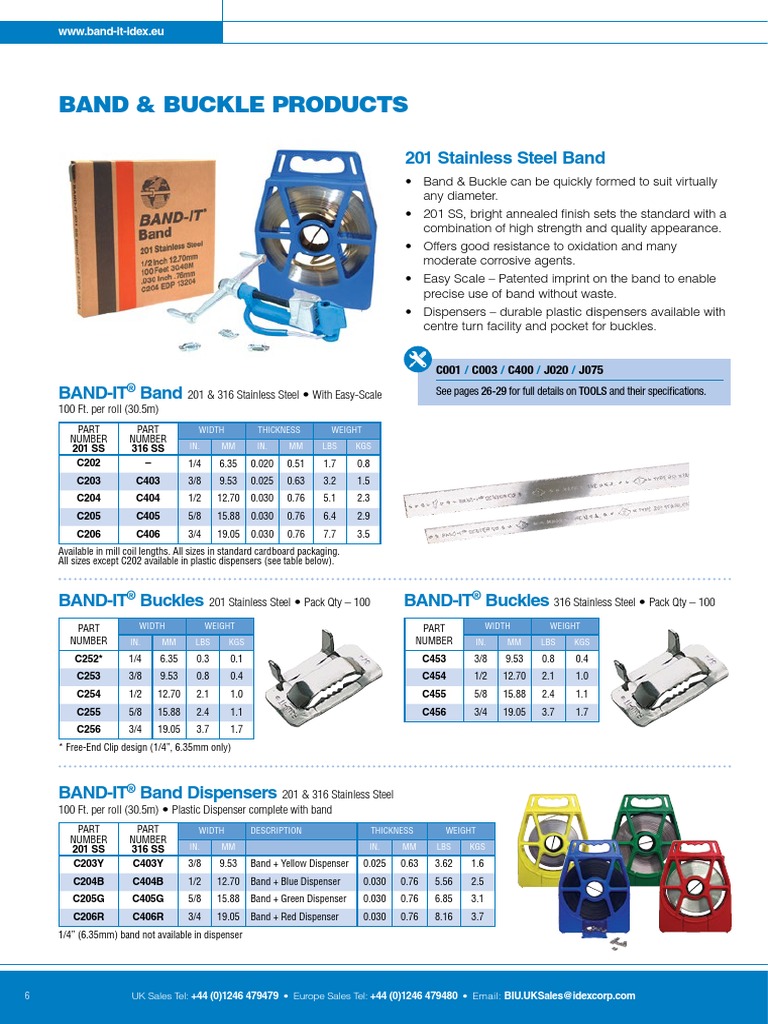 Band-It Band Buckle | PDF | Stainless Steel | Steel