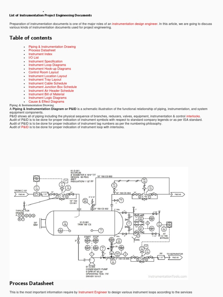 List of Instrumentation Project Engineering Documents | PDF | Logic ...