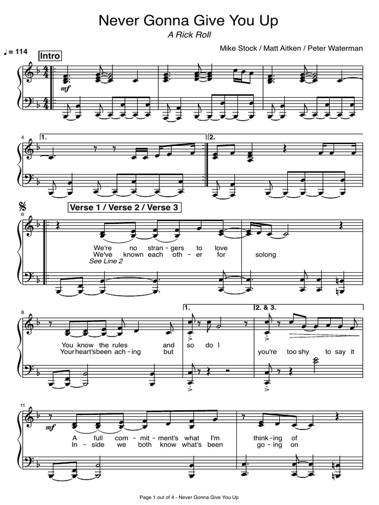 Rick Roll | PDF | English Musicians