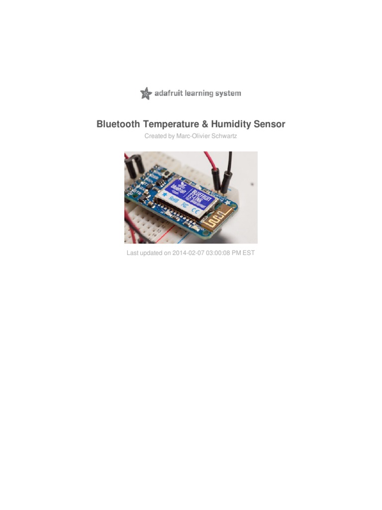 Bluetooth DHT Temp & Humid Sensor | PDF | Arduino | Bluetooth