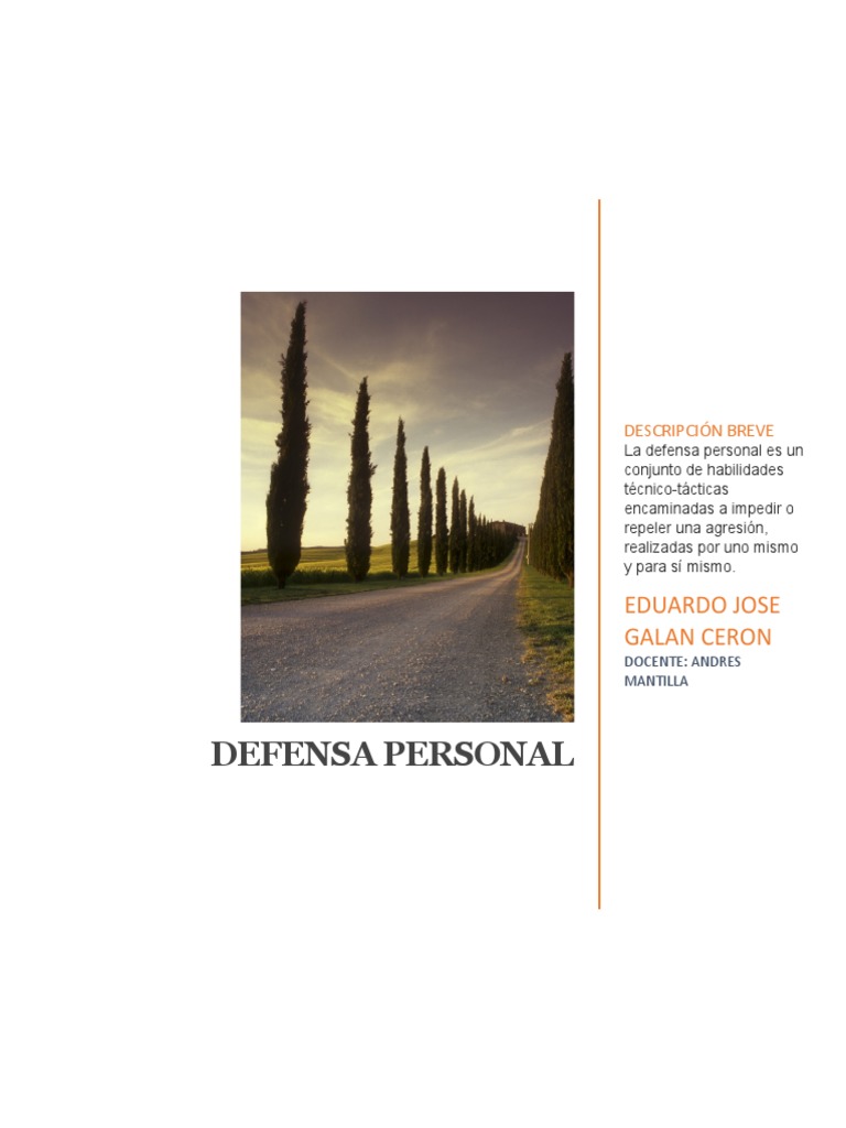 Concepto de Defensa Personal | PDF | Autodefensa | Fuerza