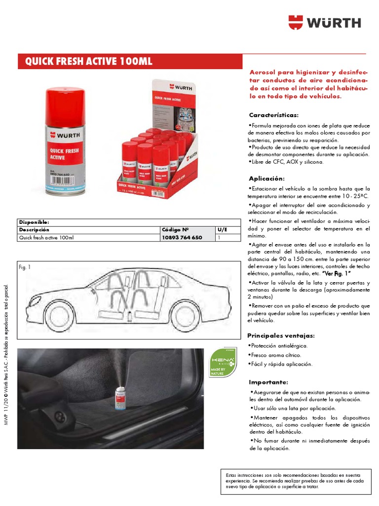 Quick Fresh Active 100ml | Descargar gratis PDF | Bienes manufacturados