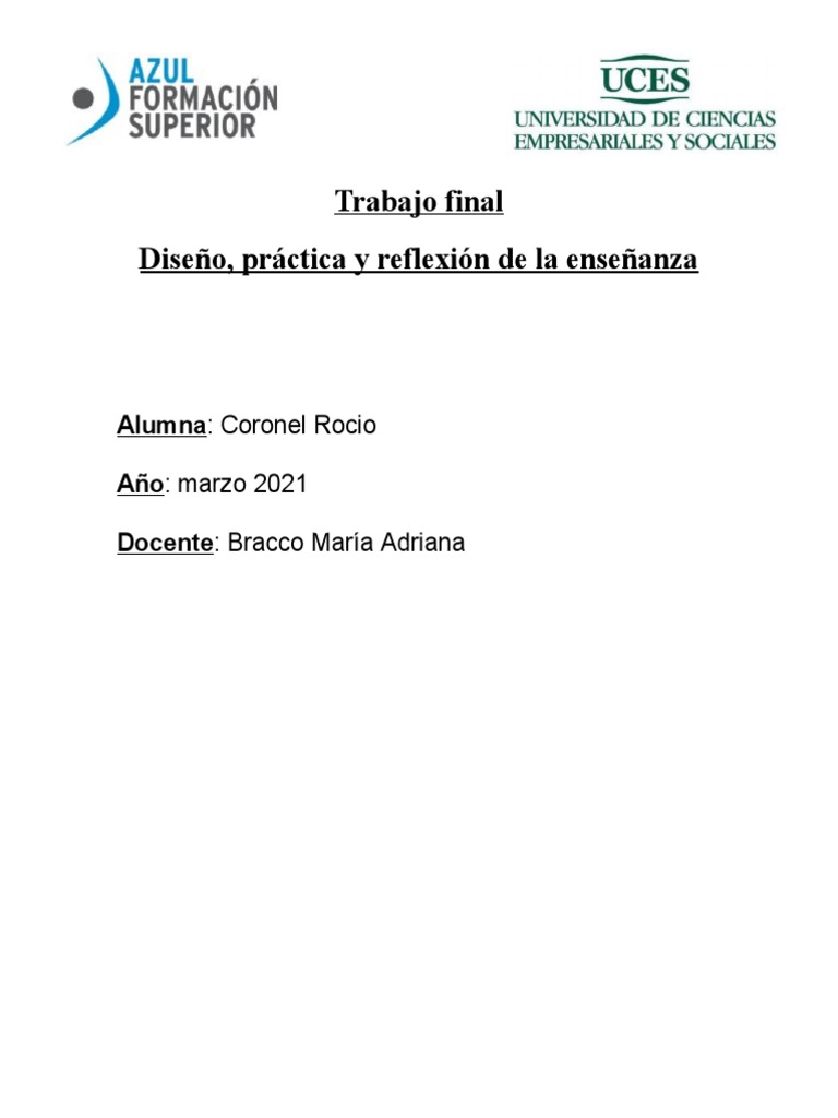 Coronel - Rocio - DPRE - TF - 03 ESI | PDF | Psicoanálisis | Complejo ...