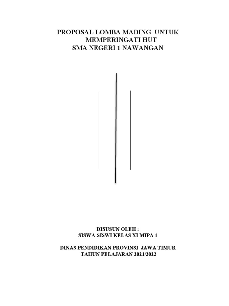 Proposal Lomba Mading HUT SMA N 1 Nawangan | PDF