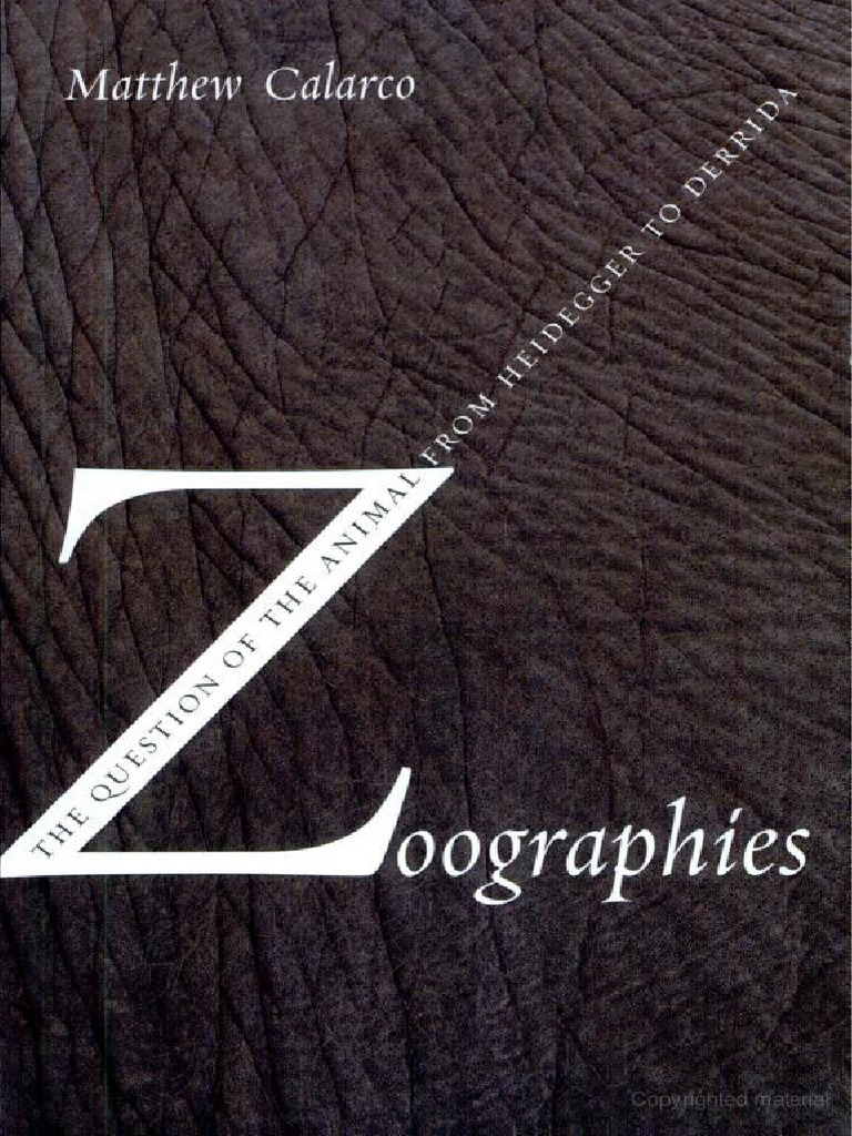 Matthew Calarco - Zoographies - The Question of The Animal From ...