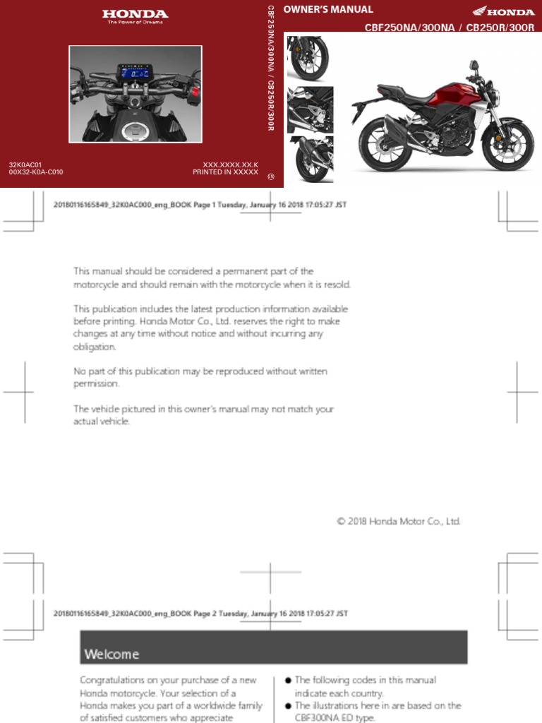 CBF250NA/300NA / CB250R/300R: 32K0AC01 00X32-K0A-C010 XXX - XXXX.XX.K ...