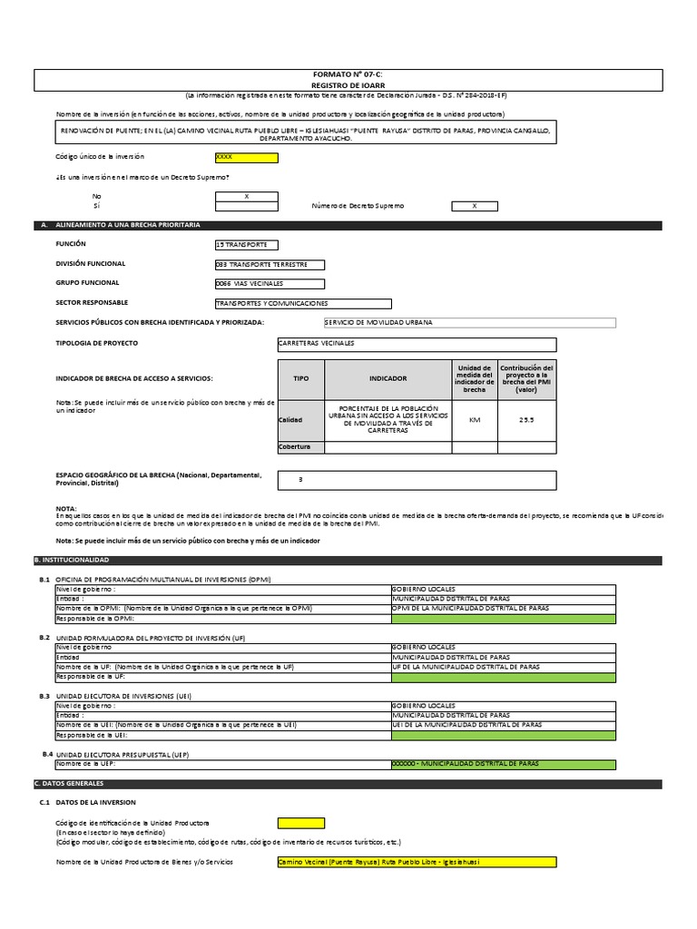 Formato 7C - P. Rayusa | PDF | Ingeniero civil | Calidad (comercial)